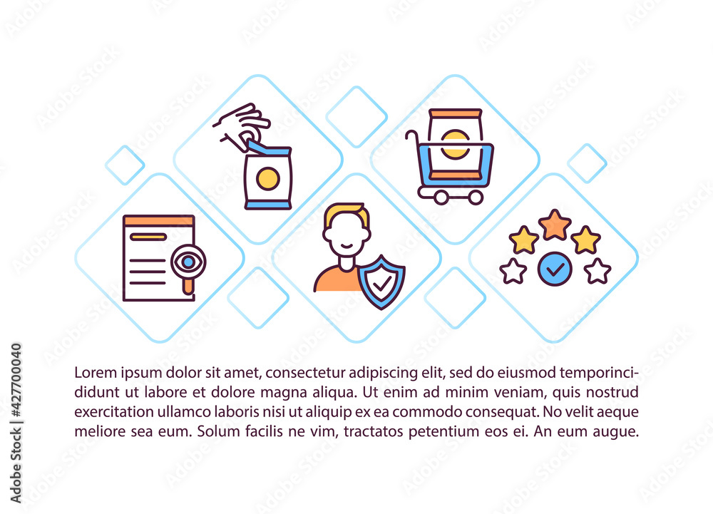 Consumer rights protection concept line icons with text. PPT page ...