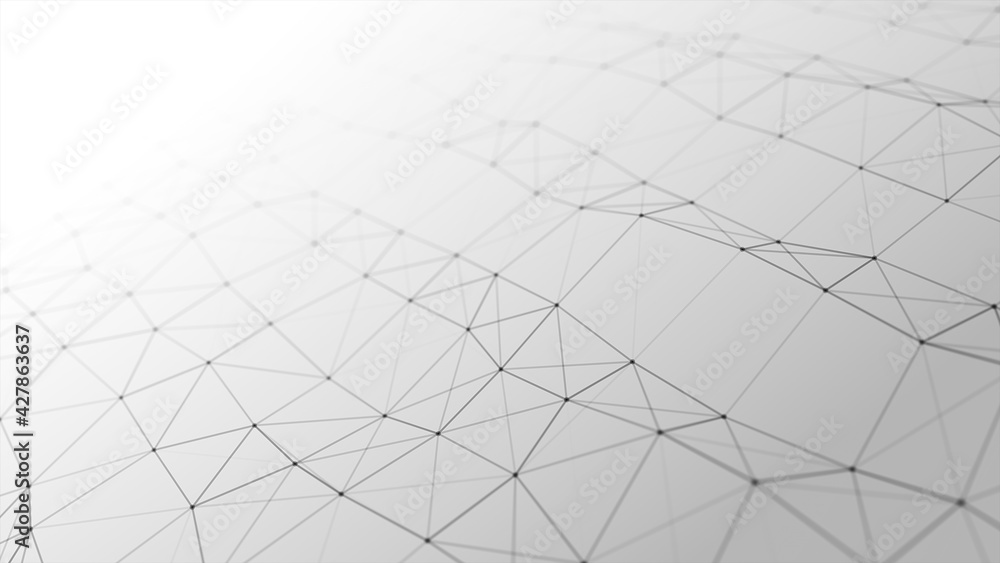 Ilustración de Stock Abstract Digital Data Plexus Technology Background/ 4k animation of an ...