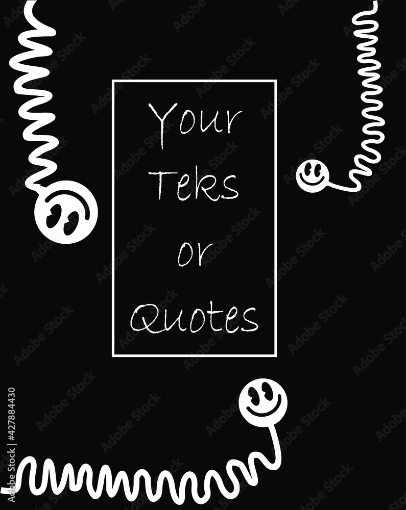 black abstract background design with emojis. vector designs for ...