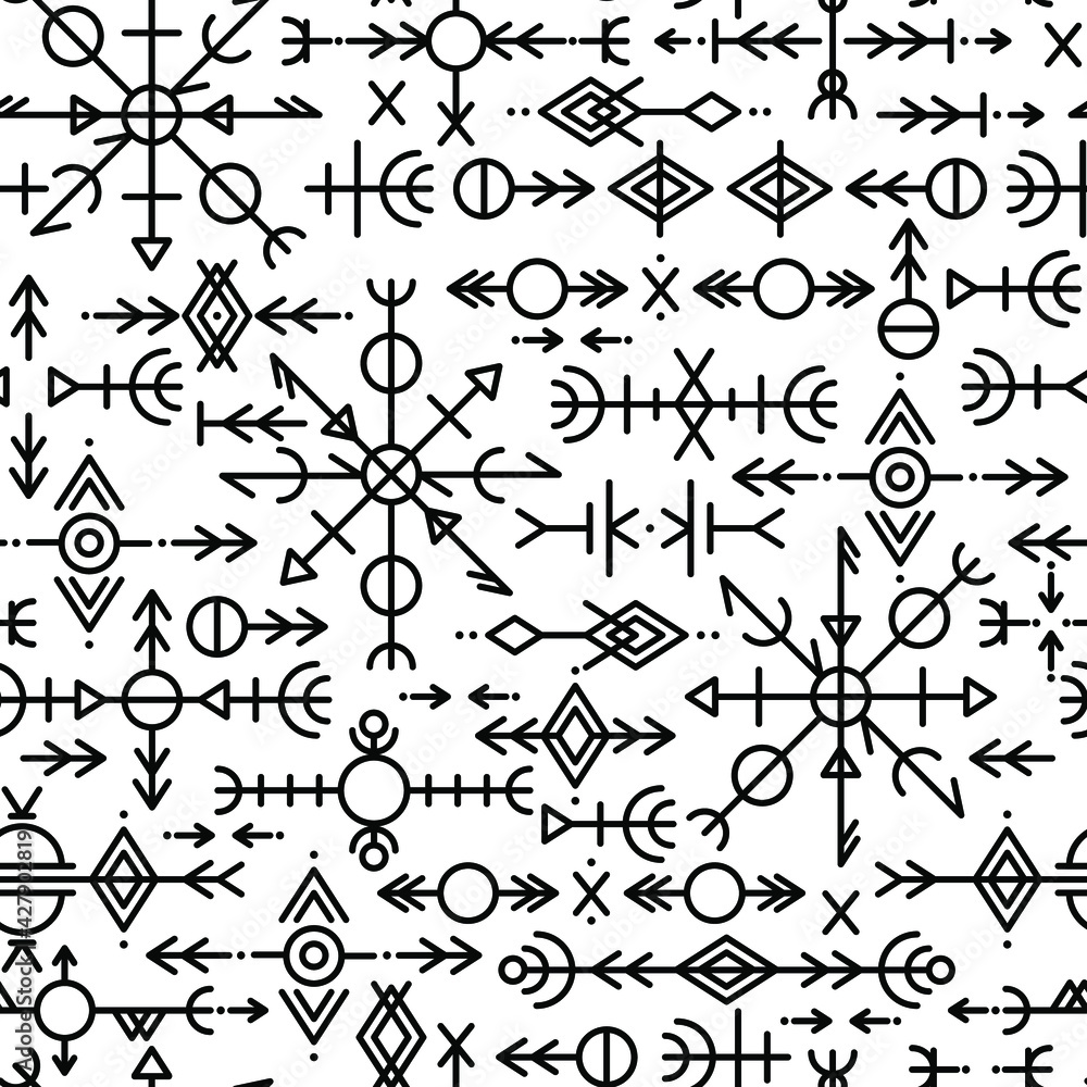 Image vectorielle Stock Ethnic Norwegian Icelandic seamless pattern ...