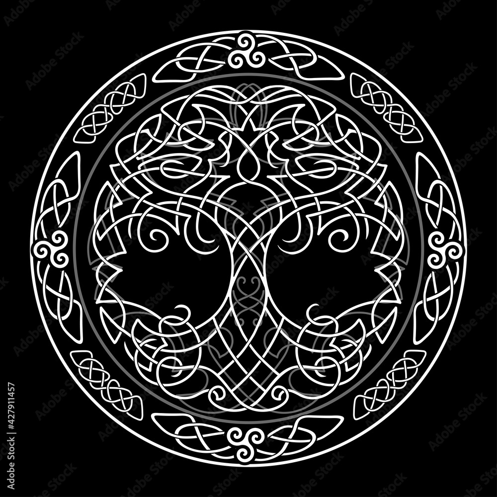 Yggdrasil tree of life Celtic sacred symbol. Celtic astronomy is a ...
