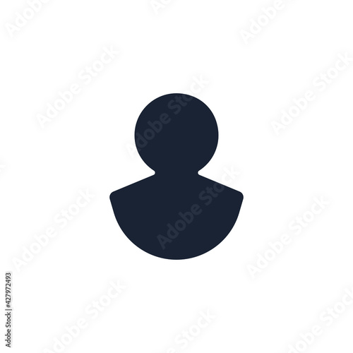 User Icon in trendy flat style isolated on grey background. User ...