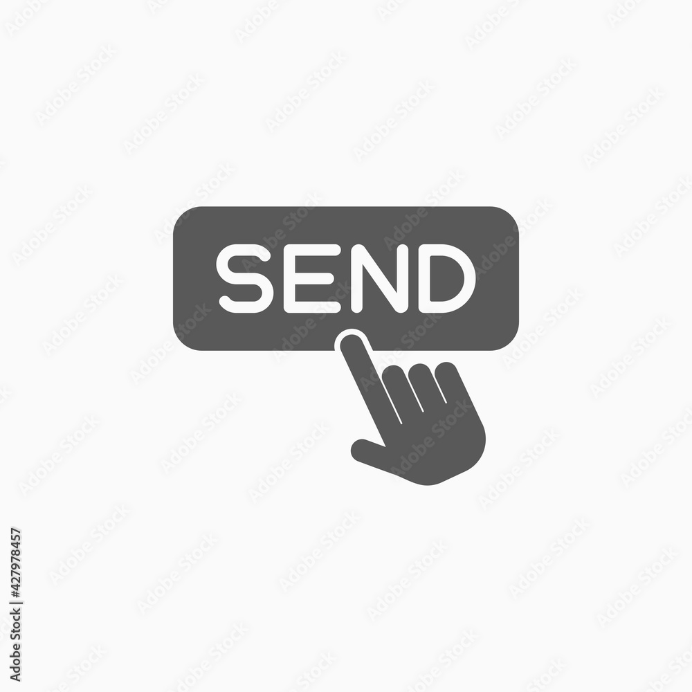 click send button icon, send vector Stock Vector | Adobe Stock