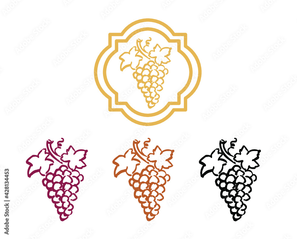 logo grappe de raisin Stock Vector | Adobe Stock