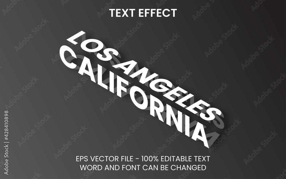 Text effect editable vector design. Isometric text effect style with ...