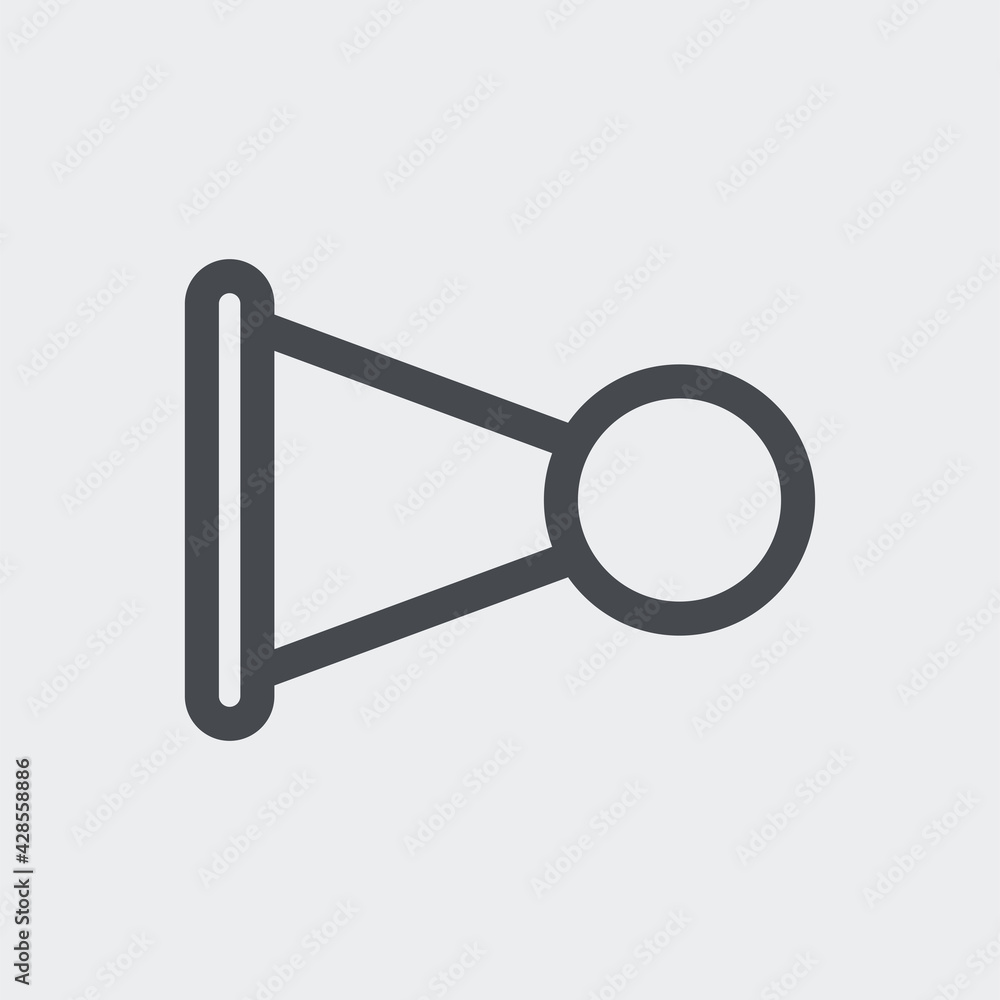 Klaxon icon isolated on background. Car horn symbol modern, simple ...
