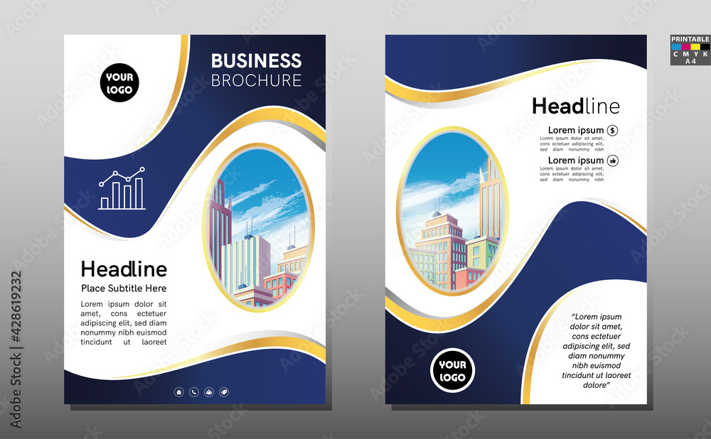 Business Brochure. Flyer Design. Leaflets a4 Template. Cover Book and ...