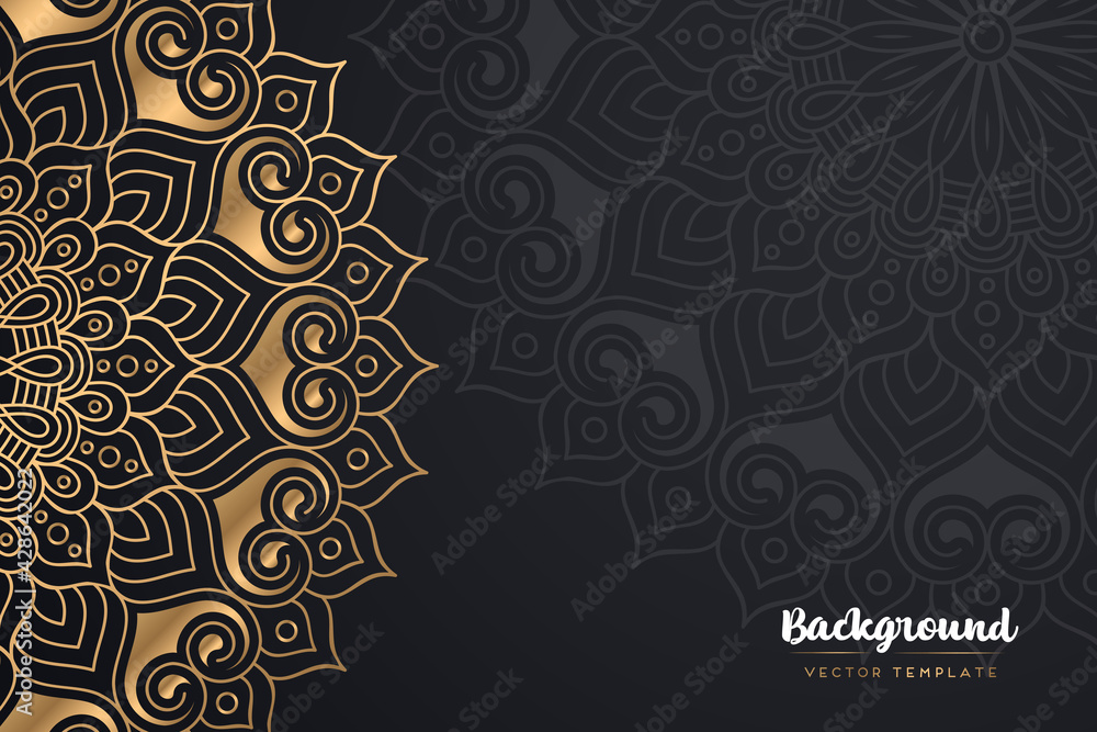 Vector islamic gold background with mandala Stock Vector | Adobe Stock