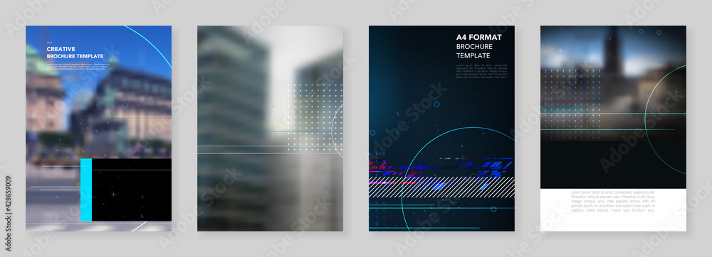 Image vectorielle Stock A4 brochure layout of covers design templates ...