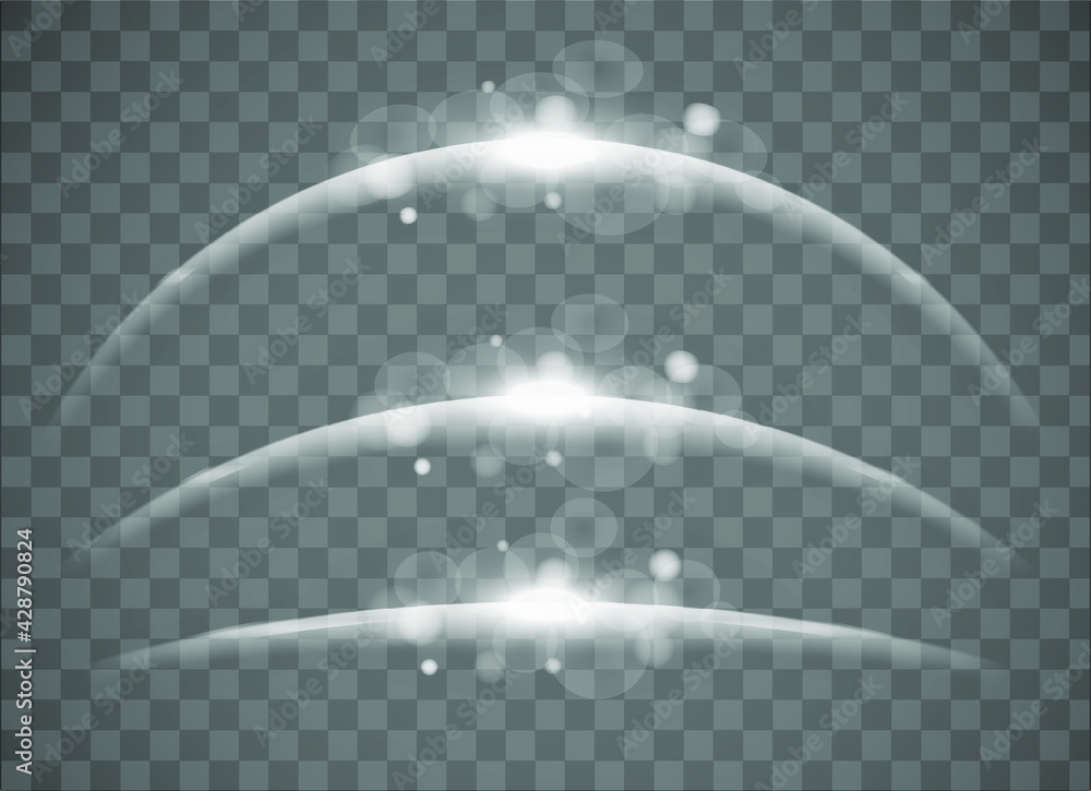 Abstract lines with glow light effect on transparent background ...