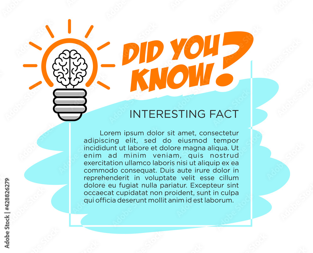 Funny bubble for copying text. Did you know Web banner with frame and ...