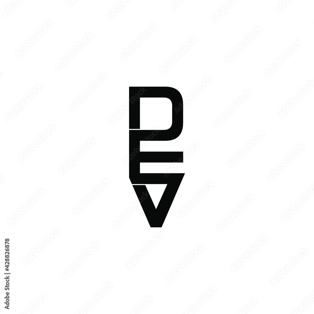 dev letter original monogram logo design Stock Vector | Adobe Stock