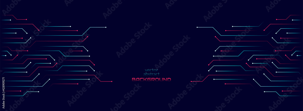 Vector abstract background on the theme of digital technology, future ...