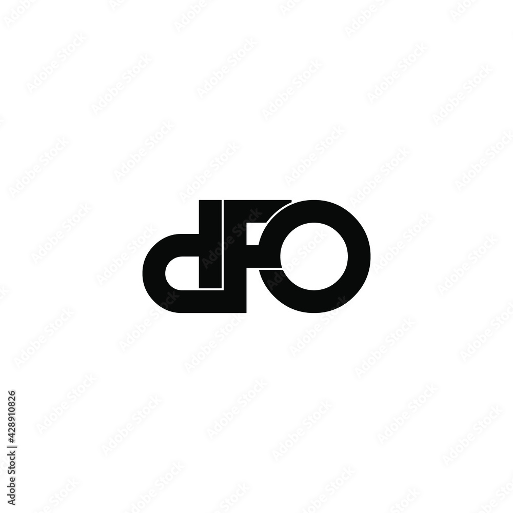 dfo letter original monogram logo design Stock Vector | Adobe Stock