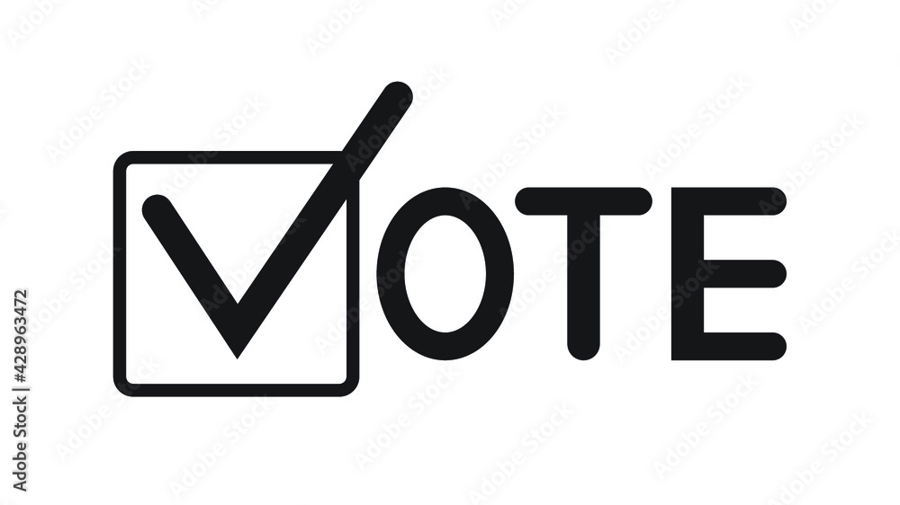 เวกเตอร์ Stock Vote word with checkmark symbols, Check mark icon ...