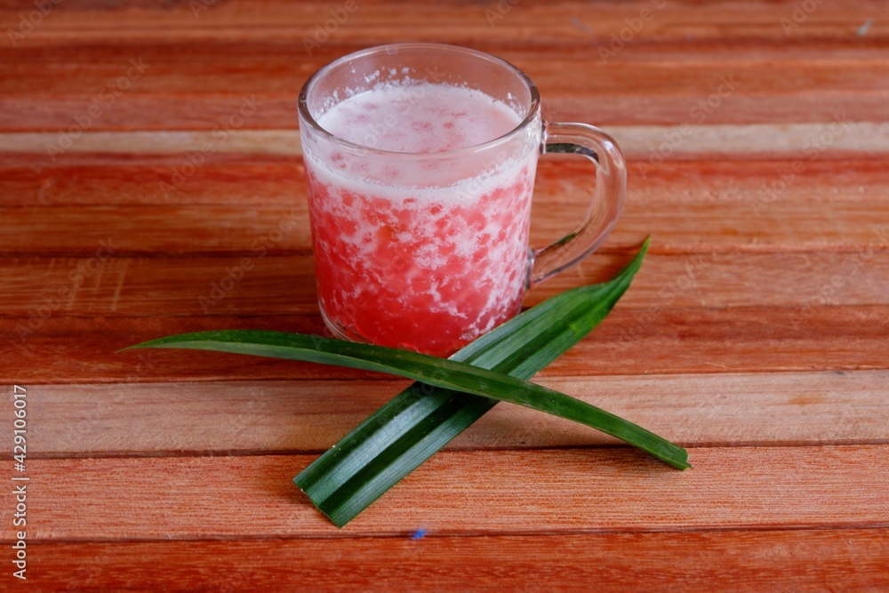 Recipe for Sago Porridge or Sabudana, served in a glass with pandan ...