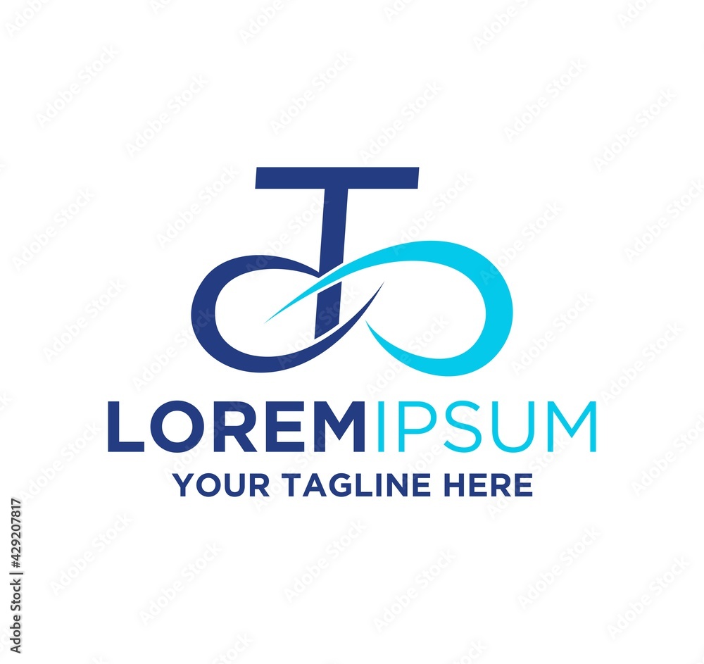 Letter T Infinity Logo Stock Vector | Adobe Stock