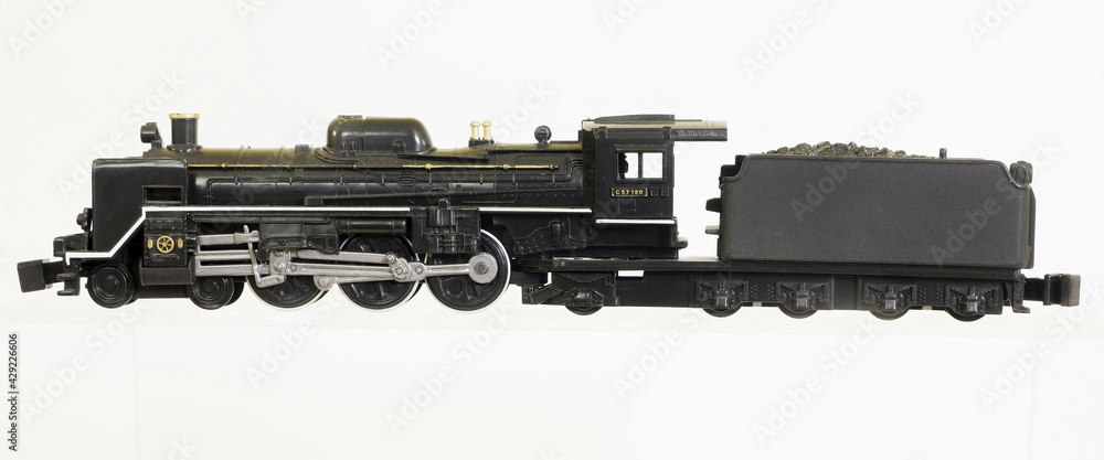 Japan Railways steam locomotive model. The Class C57 is steam ...