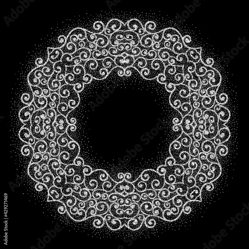 Retro shiny frame or border. Vector illustration. Stock Vector | Adobe ...