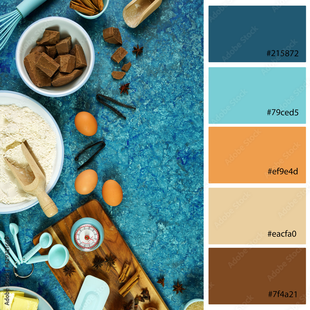 Designer Pack Color Palette inspired by cooking and baking with ...