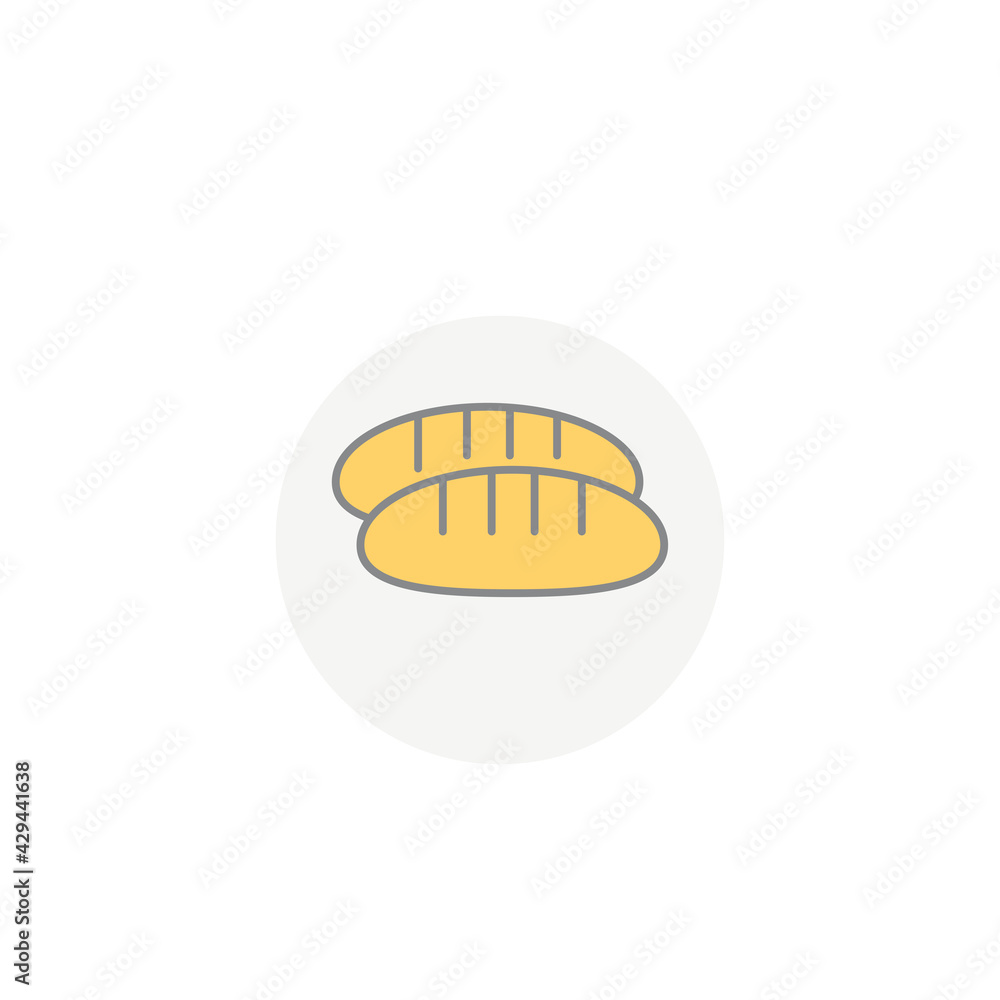Bread icon isolated on white background. Bakery symbol modern, simple ...