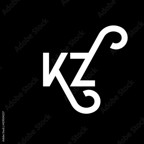 KZ Letter Logo Design. Initial letters KZ logo icon. Abstract letter KZ ...