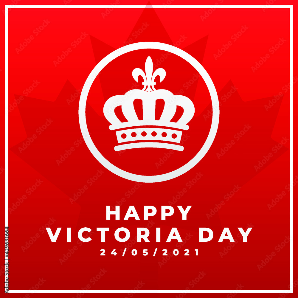 Happy victoria day modern creative banner, design concept, social media ...