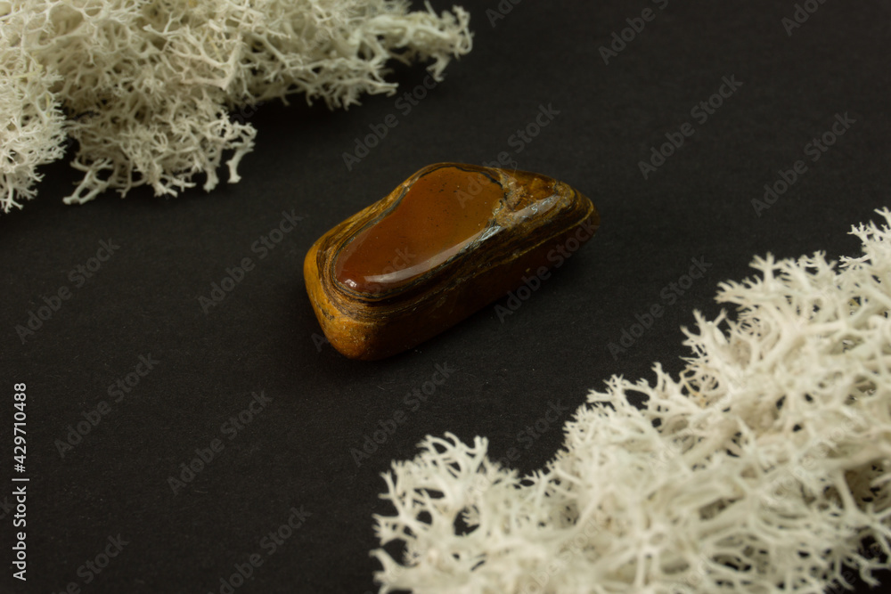 Tiger's eye stone from Republic of South Africa RSA. Natural mineral ...