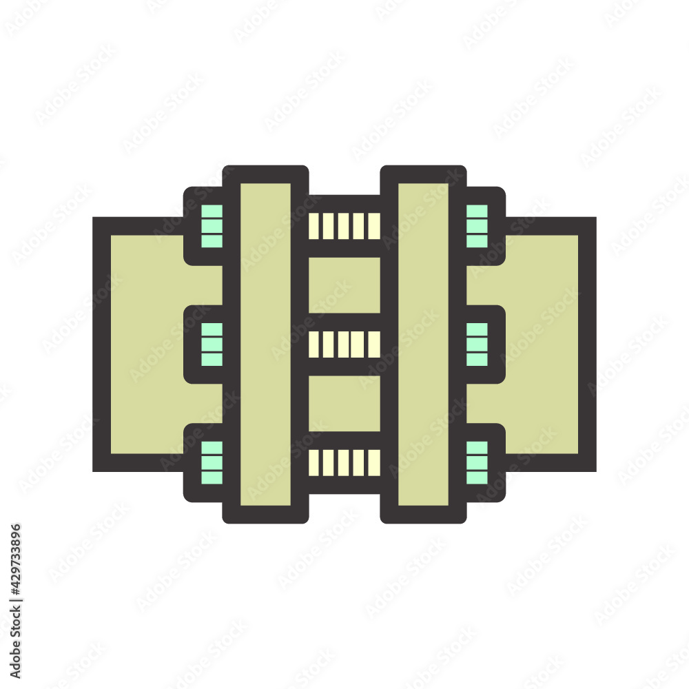 Stock-Vektorgrafik „Pipe connection joint vector icon. That metal or ...