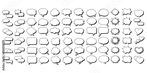 Cartoon talk bubble. Speech clouds, thinking bubbles and conversation ...