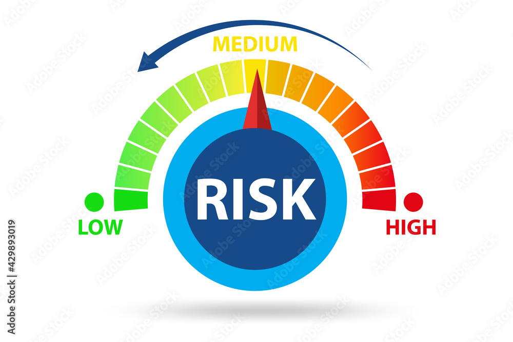 Risk meter in risk management concept Stock Illustration | Adobe Stock
