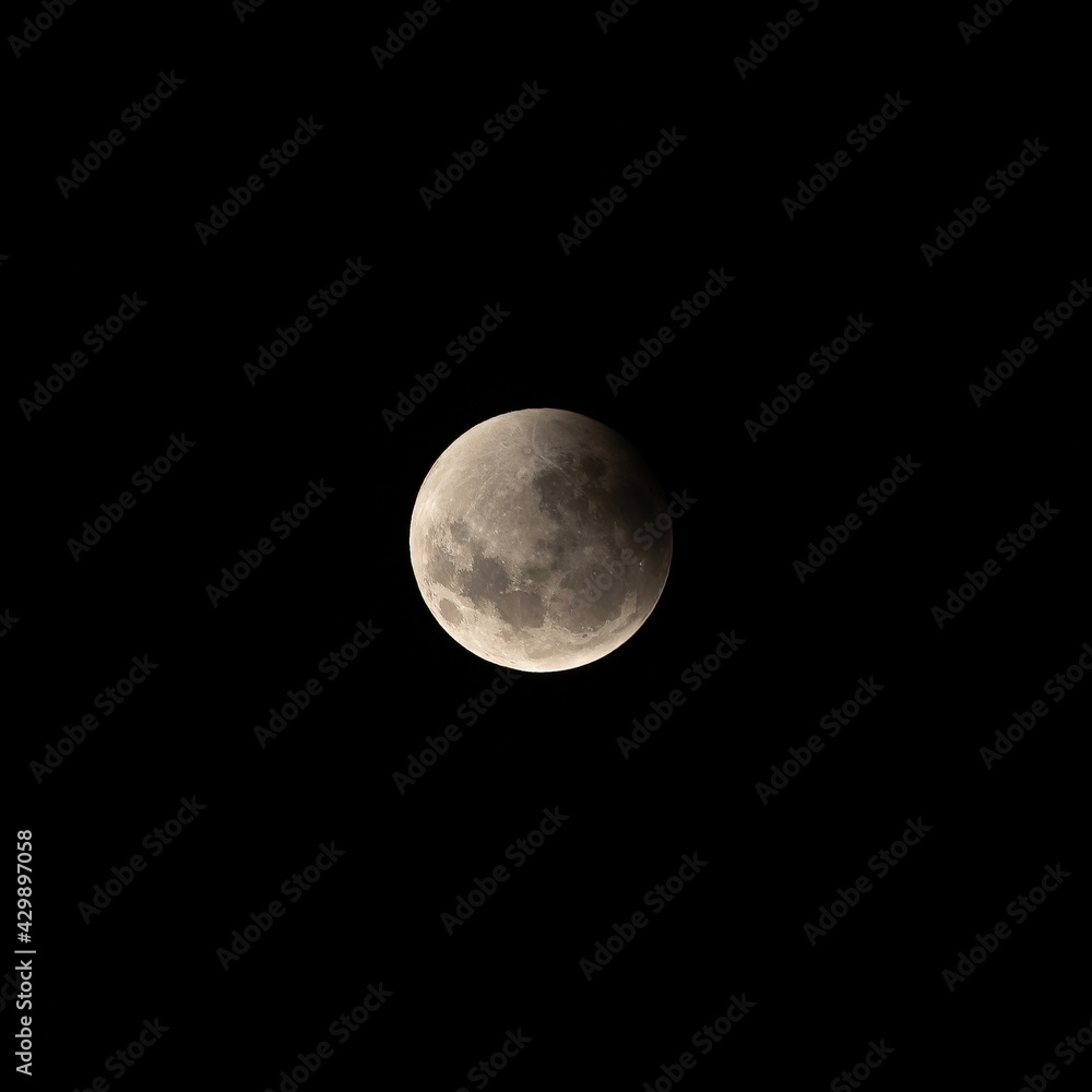 Blood supermoon with total lunar eclipse Stock Photo | Adobe Stock
