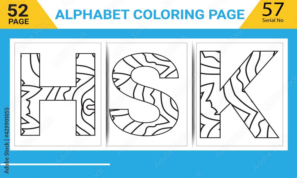alphabet coloring page illustration for kids pre schoolers 3 plus ages ...