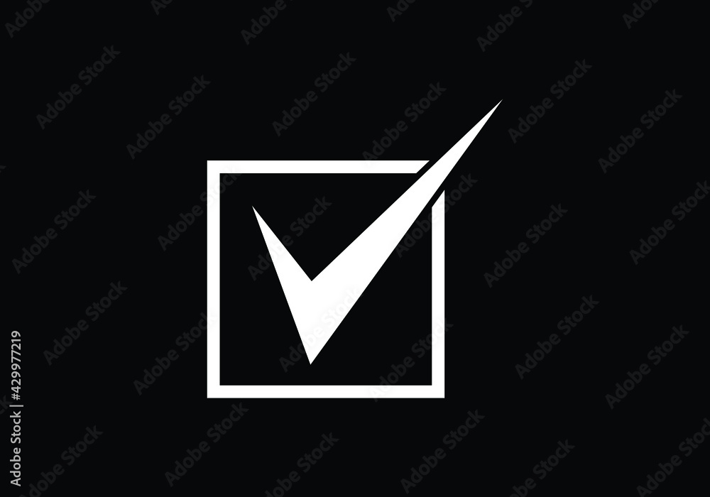 Check mark icon, Logo element illustration, check mark symbol design ...