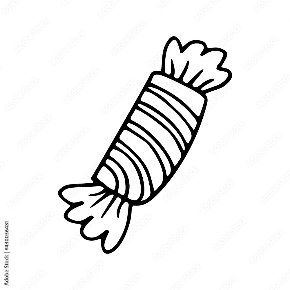 Cute vector party firecracker, celebration clipart. Hand drawn doodle ...