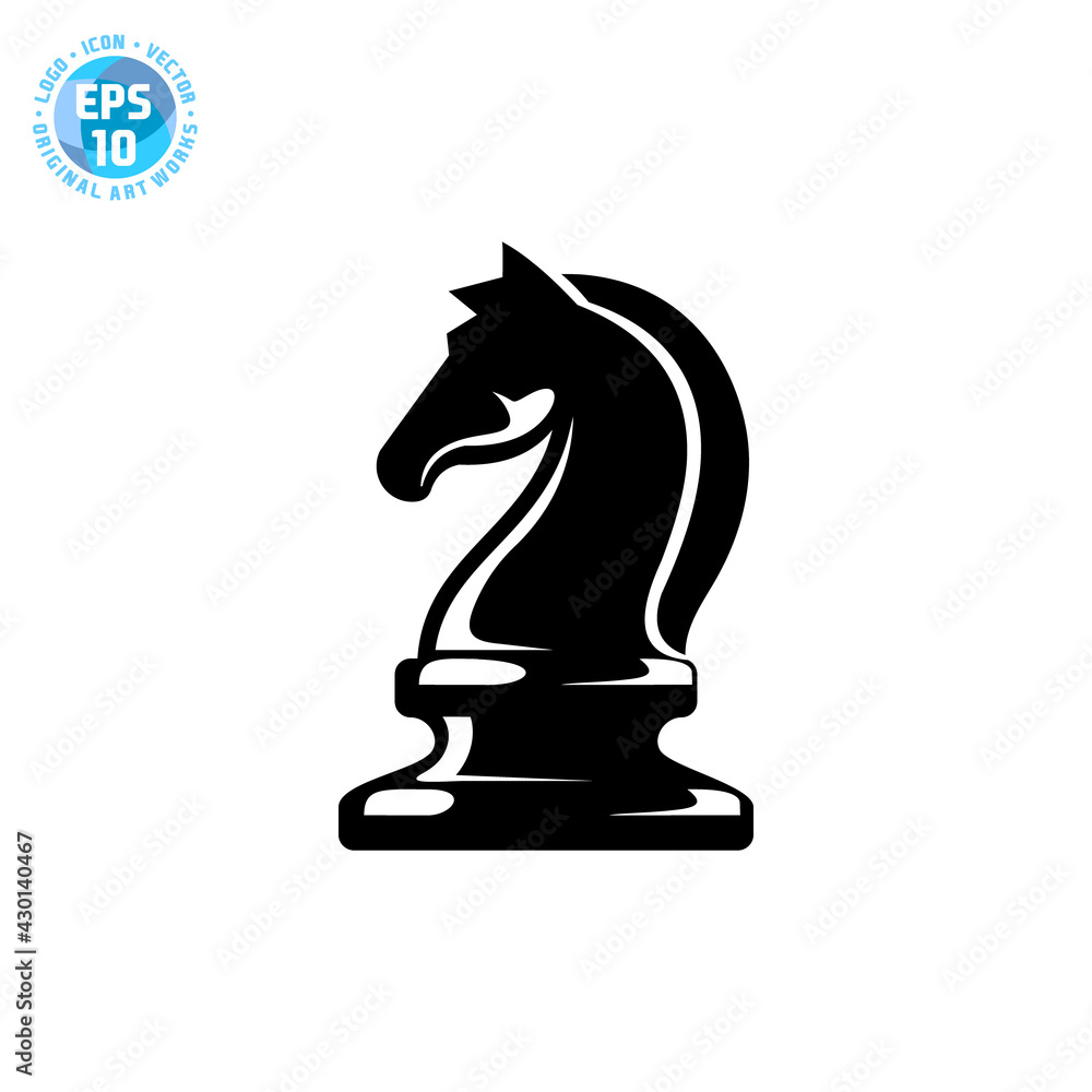 chess knight vector