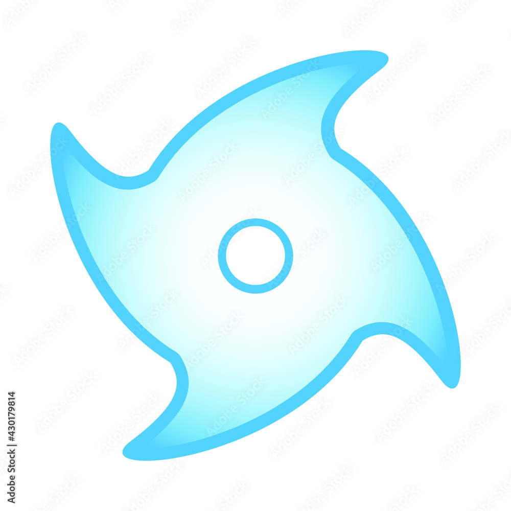 Cyclone Sign Emoji Icon Illustration. Ninja Shuriken Vector Symbol ...