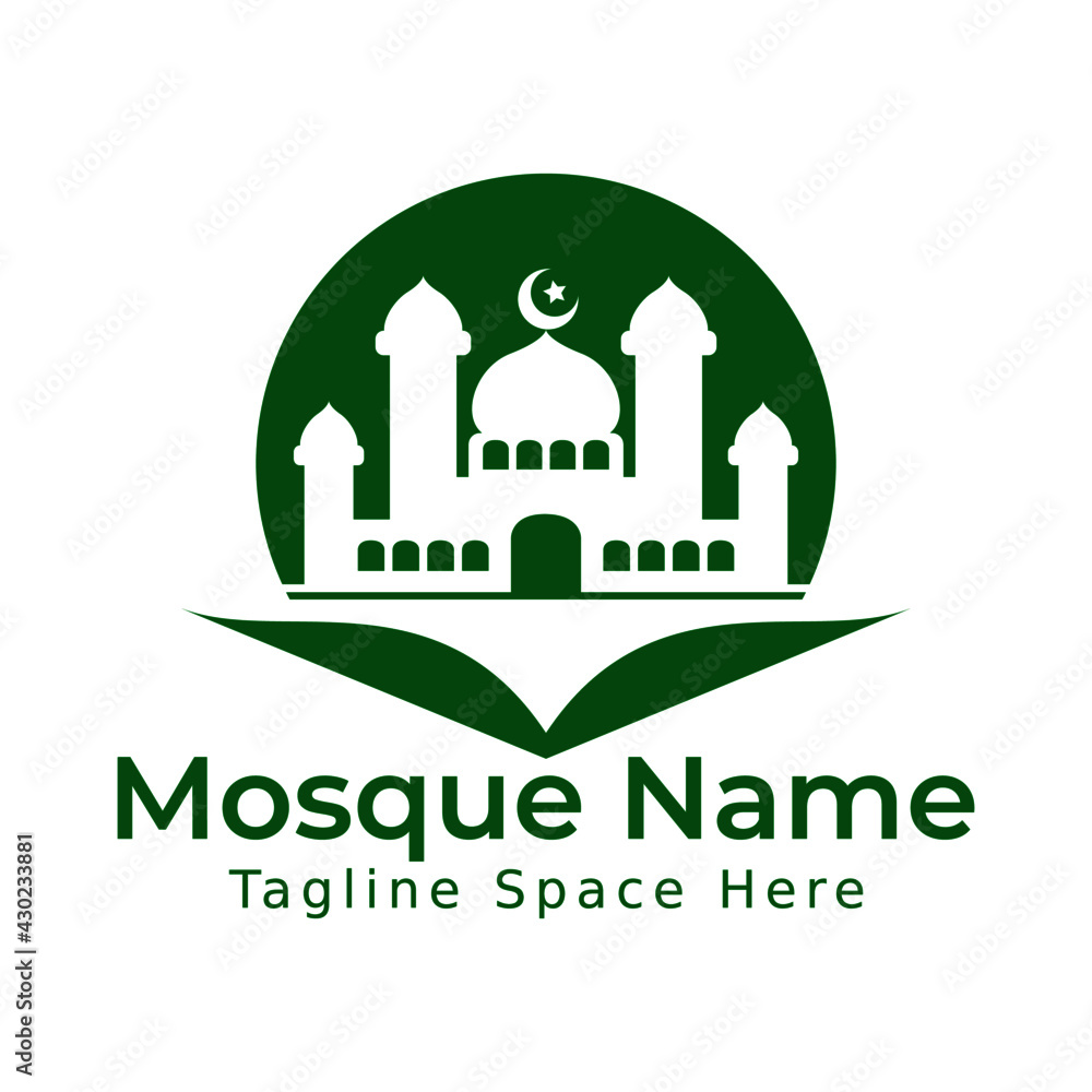 concept logos suitable for mosques, islamic centers, islamic ...