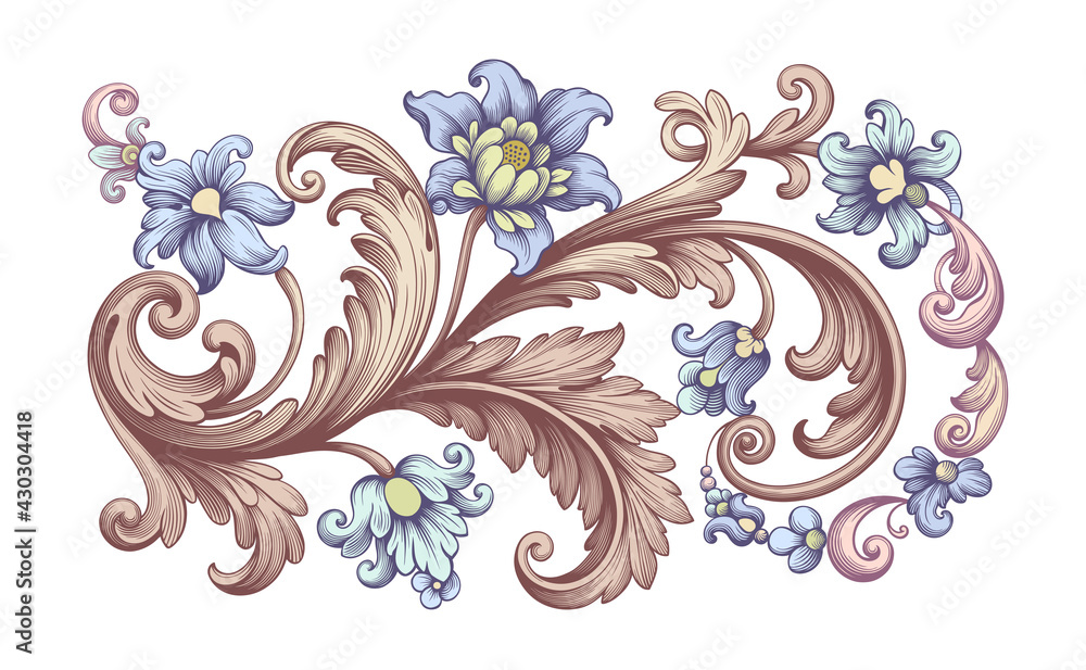 victorian filigree vector