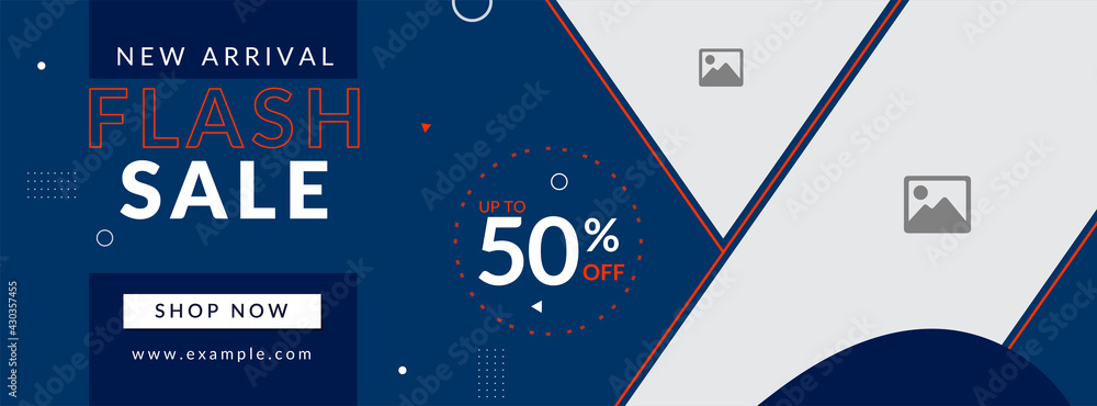 Flash sale facebook cover page timeline web ad banner template with ...