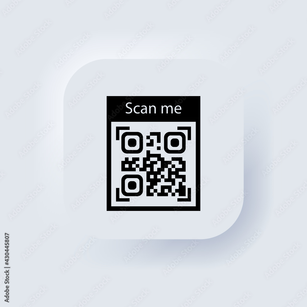 QR code for smartphone icon. Qr code for payment. Inscription scan me ...