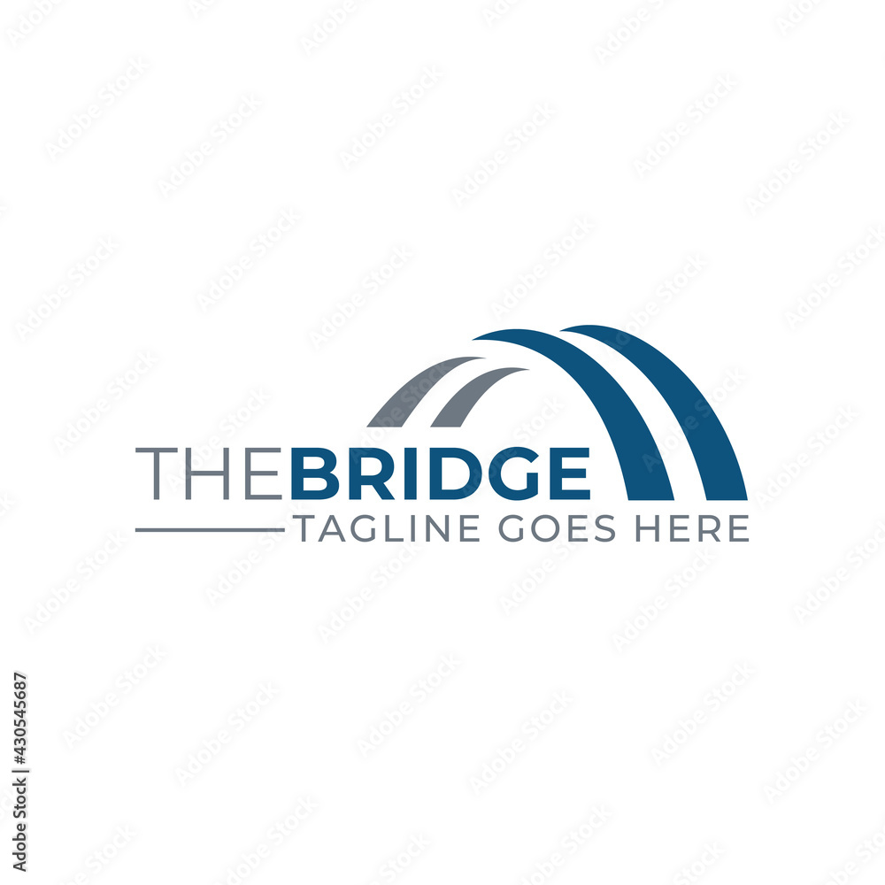 Modern Simple Bridge Logo design Stock Vector | Adobe Stock