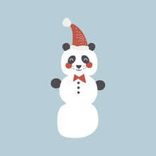 Winter Panda Bear BFF Art Print Free Stock Photo - Public Domain Pictures