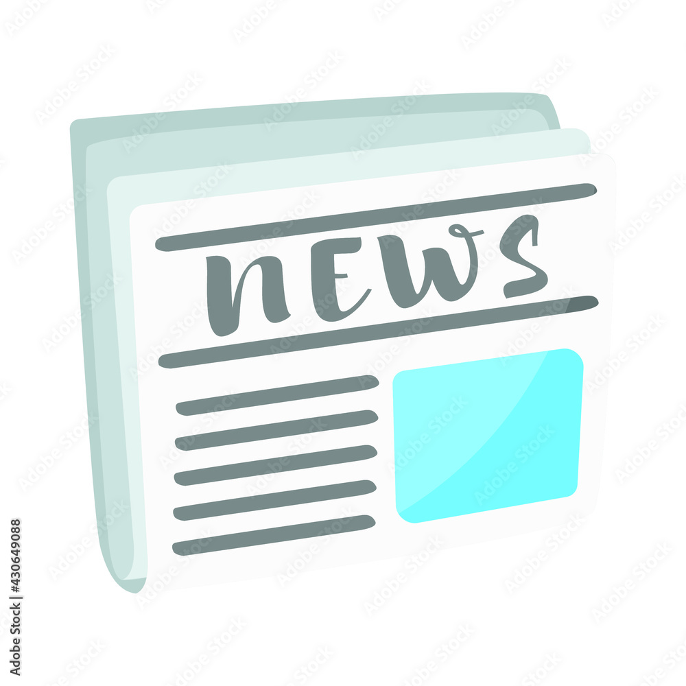 Newspaper Sign Emoji Icon Illustration. Press Vector Symbol Emoticon ...