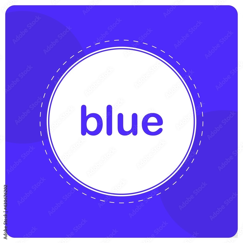Blue color flashcard printable for toddlers. Learn colors for children ...