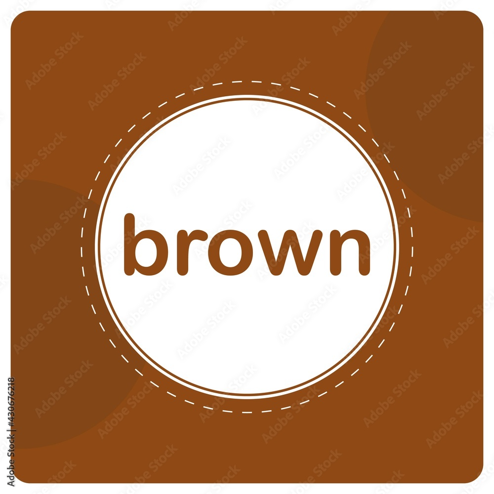Brown color flashcard printable for toddlers. Learn colors for children ...