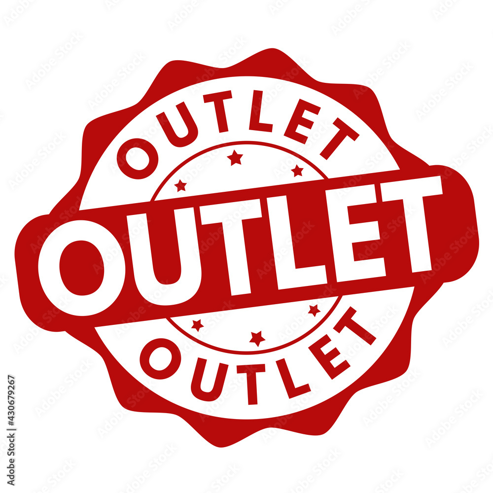 Outlet sign or stamp Stock Vector | Adobe Stock