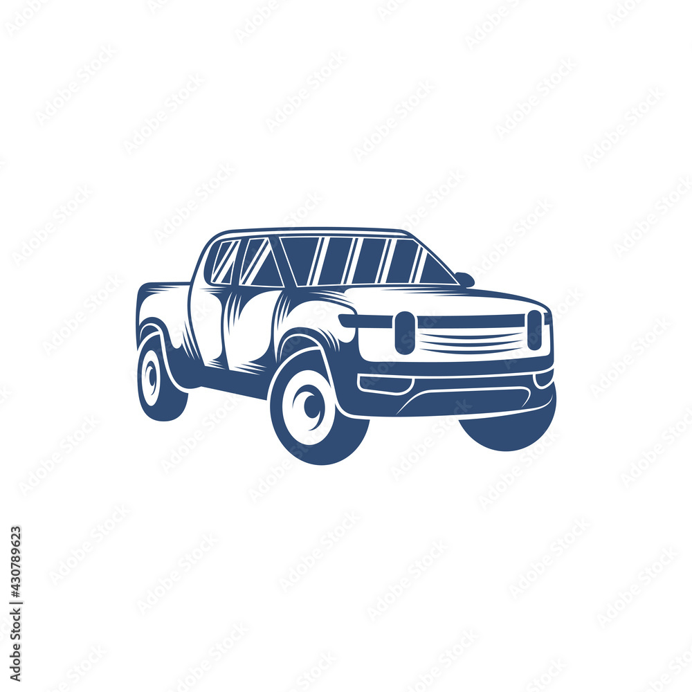 Pick up truck design vector illustration, Creative Pick up truck logo ...
