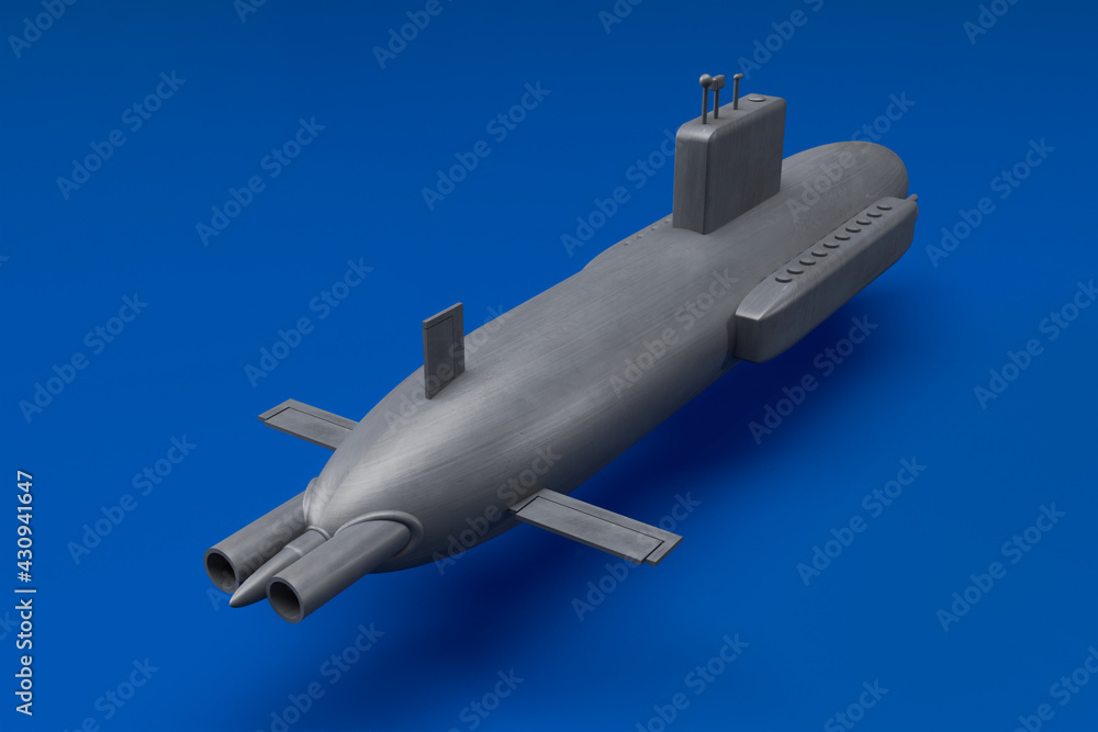Submarine 3D model, new model submarine, Engine, Torpedo tube, missile ...