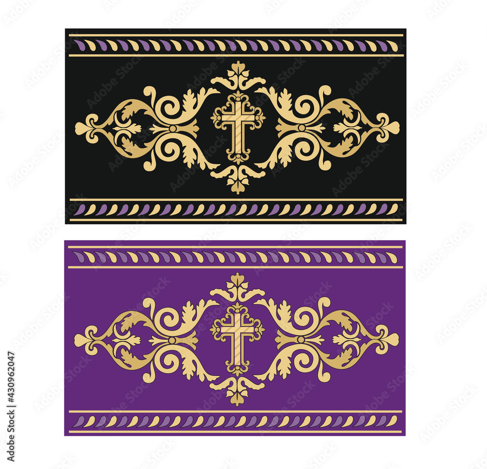 GOLD EMBROIDERY FOR LITURGICAL CLOTHES AND SACRED CEREMONIES. SACRED ...